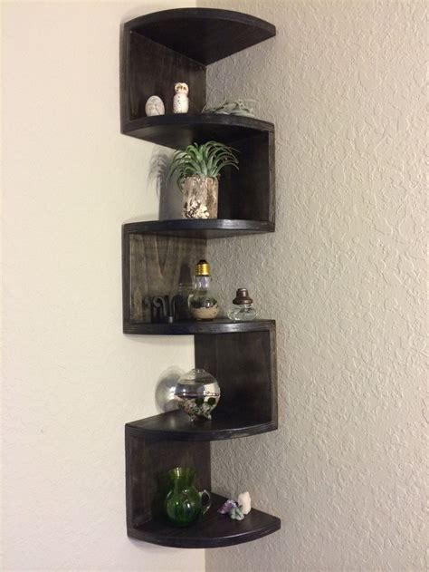 Handmade Zig Zag Rounded Front Corner Shelf Corner Shelf