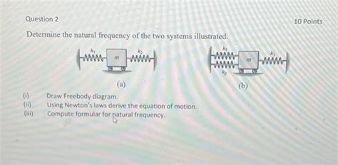 Solved Determine The Natural Frequency Of The Two Systems