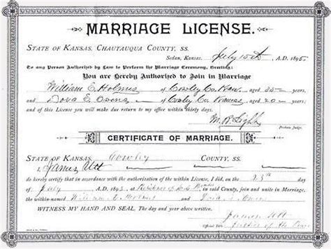Marriage License