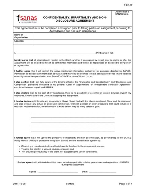 Independence And Impartiality Agreement Employee Pdf