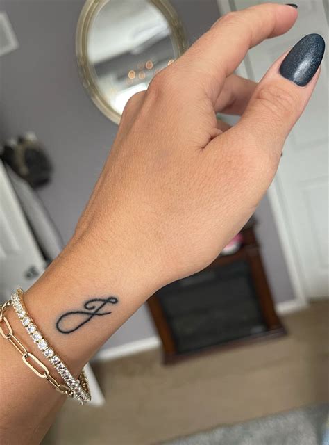 Small Cursive J Tattoo On Wrist J Tattoo Small Hand Tattoos Cursive Tattoos