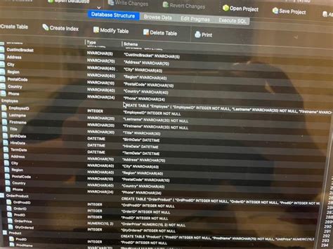 Solved Project Database Structure Save Project Browse Data Chegg