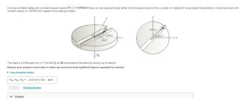 Solved A Circular Turntable Rotates With A Constant Angular