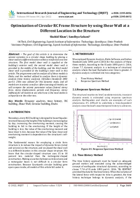 Pdf Seismic Performance Of Circular Rc Frames With Shear Walls