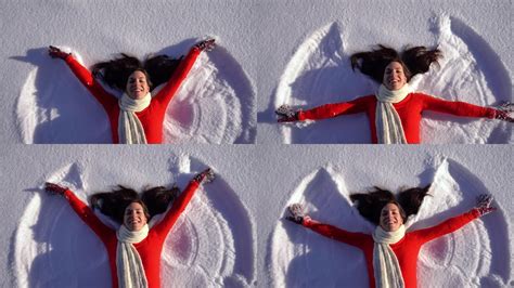 制作雪地天使的年轻女子视频素材下载编号9584711光厂vj师网