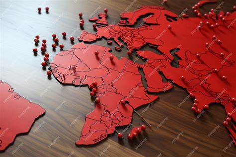 Premium Ai Image Wood Grain Map With Cranberry Pins Beautiful Premium Ai Image Wood Grain Map With Cranberry Pins Beautiful