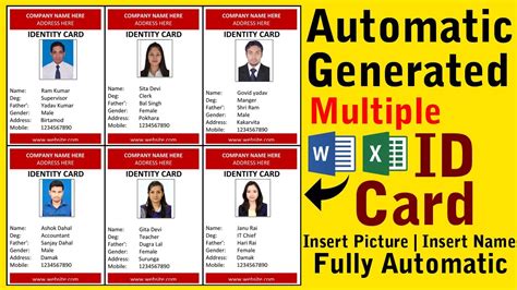 How To Make Id Badges In Excel At Troy Cason Blog