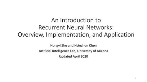 Lecture On Recurrent Neural Network Rnn Pdf