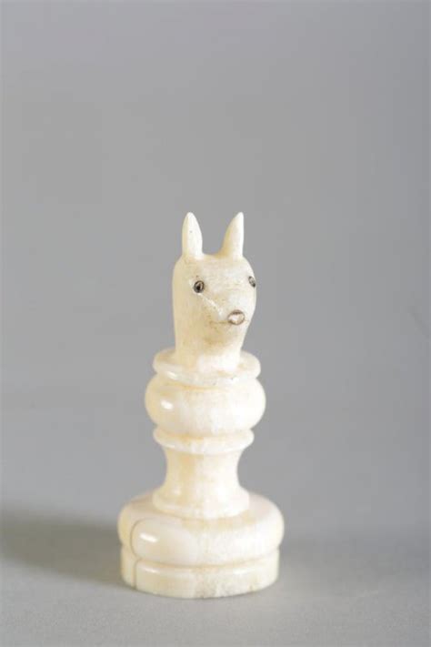 Комплект шахмат без доски Фигура белая Пешка белая песец Васили Степан Коллекция