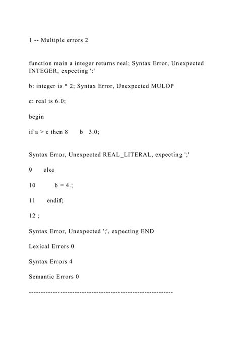 Home Work For Modifying The Syntactic Analyzer For The Attached Comp Docx