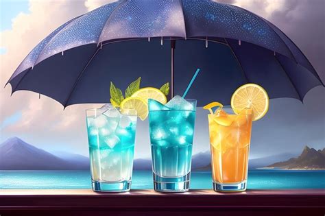 Premium Ai Image Cocktail On The Beach Created With Generative Ai Tools