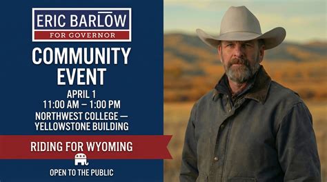 Eric Barlow For Governor Meet And Greet Join Eric To Talk About
