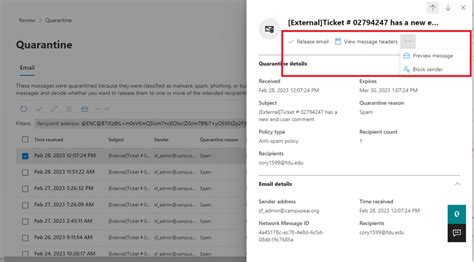 Microsoft 365 Quarantine Support Fairleigh Dickinson University It