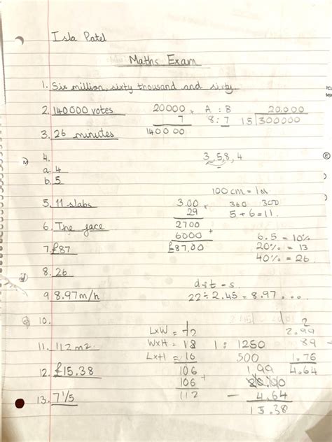 Isla Patel Maths 19324 Pdf