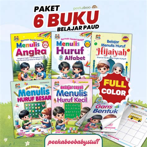 Jual Paket 6 Buku Paud Rb Tracing Latihan Belajar Menulis Tracing Angka Huruf Alfabet