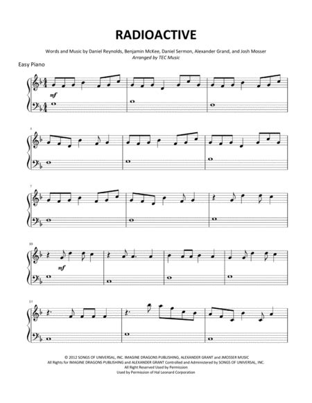 Radioactive Violin Sheet Music