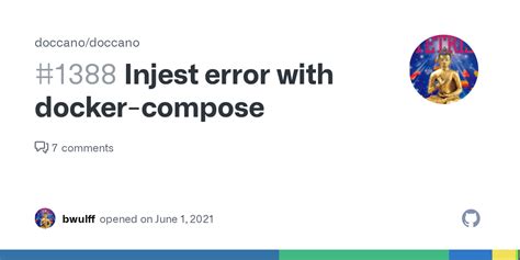 Injest Error With Docker Compose · Issue 1388 · Doccanodoccano · Github