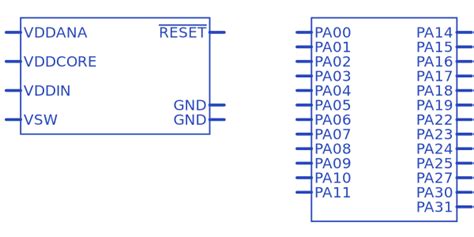 ATSAML21E17B AUT Microchip Datasheet PDF Footprint Symbol Technical Specs