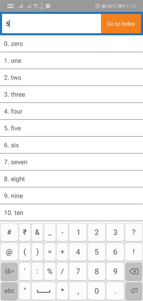 Scroll To A Specific Item In Scrollview List View About React