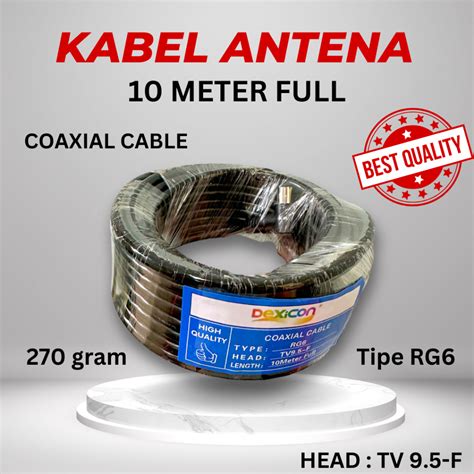 Jual KABEL ANTENA Meter RG ANTENA TV COAXIAL CABLE KABEL COLOKAN ANTENA KABEL ANTENA TV