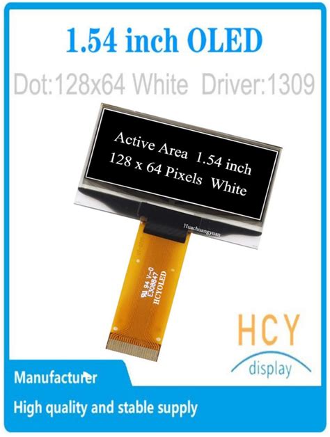 1 54 Inch Oled Display Screen For Various Industries 128x64 With Wide Temperature Range Oled