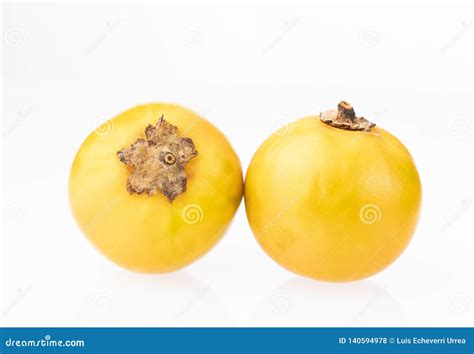 Typical Colombian Tropical Exotic Fruit Called Lulo Solanum Quitoense