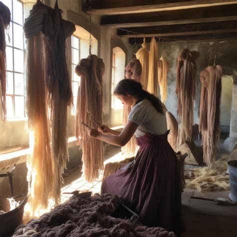 A Scene Showing A Woman Working In A Room Premium Ai Generated Image