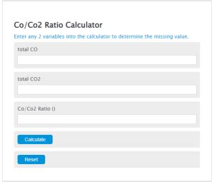 Co Co2 Ratio Calculator Calculator Academy