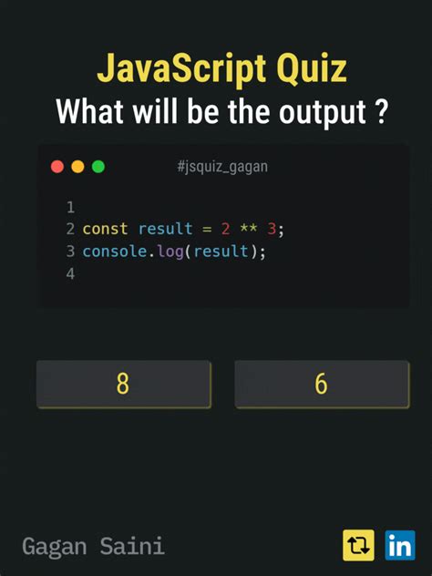 Gagan Saini On Linkedin Javascript Coding Programming Jsquiz