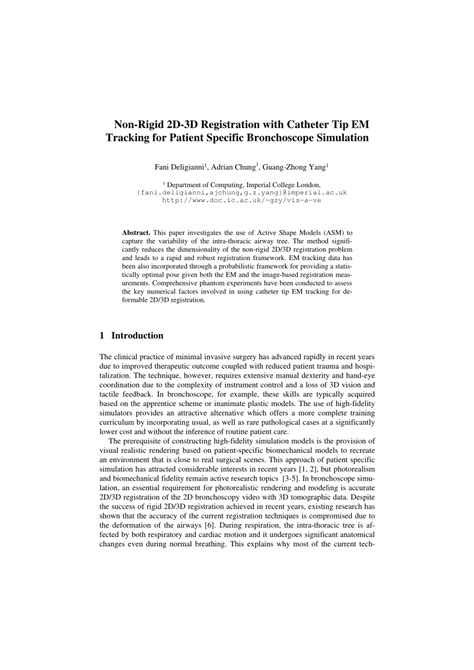 pdf non rigid 2d 3d registration with catheter tip em tracking for