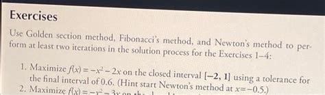 use golden section method fibonacci s method and