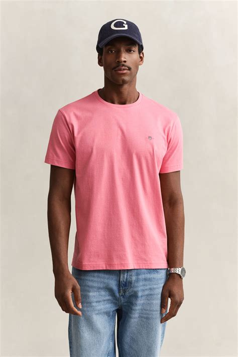 Regular Fit Shield T Shirt Gant Rose Pink Official Gant Store