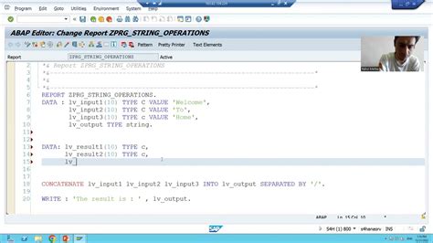 22 Abap Programming String Operations Split Youtube
