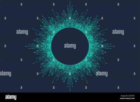 Quantum Computer Technology Concept Sphere Explosion Background Deep