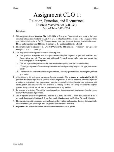 A1 Relationfunctionrecurrence V2 Pdf