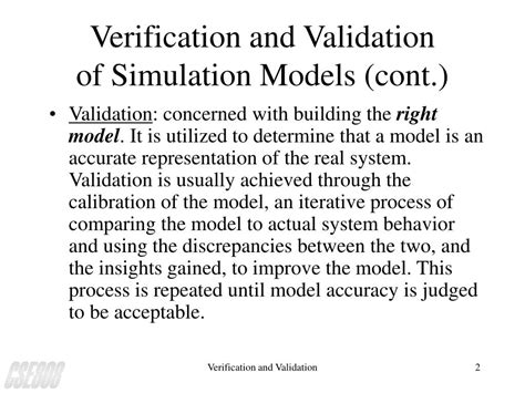 Ppt Verification And Validation Of Simulation Models Powerpoint