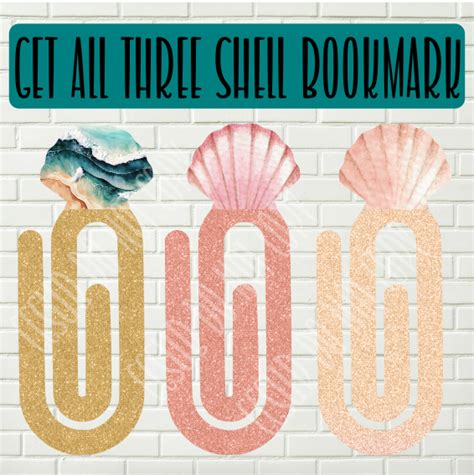 digital design shell bookmark bundle ggsublimation