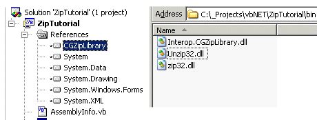 Zip And Unzip Using VB