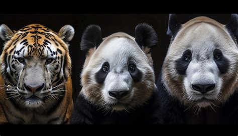 Premium Photo Closeup Portraits Of Endangered Species Such As Pandas Premium Photo Closeup Portraits Of Endangered Species Such As Pandas