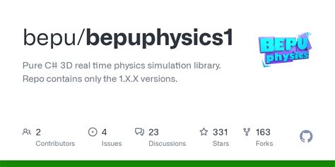 Github Bepubepuphysics1 Pure C 3d Real Time Physics Simulation Library Repo Contains Only