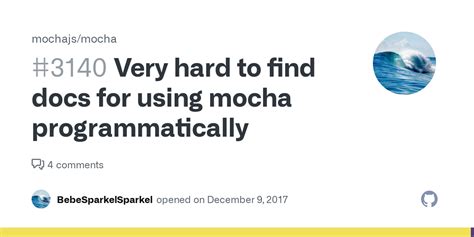 Very Hard To Find Docs For Using Mocha Programmatically · Issue 3140