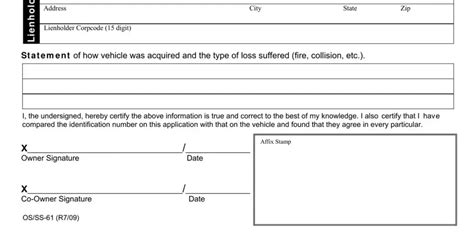 Form Os Ss 61 Fill Out Printable PDF Forms Online
