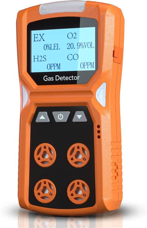 4 In 1 Gas Detector Portable Co H2s O2 Lel Monitor With Vibration Visual And Audible Alerts