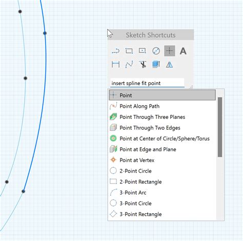 How To Add A Shortcut For Insert Spline Fit Point To The Shortcut