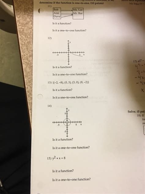 Solved Is It A Function Is It A One To One Function Is
