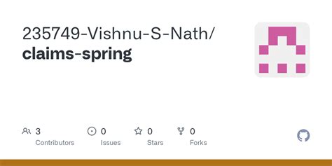Github 235749 Vishnu S Nathclaims Spring