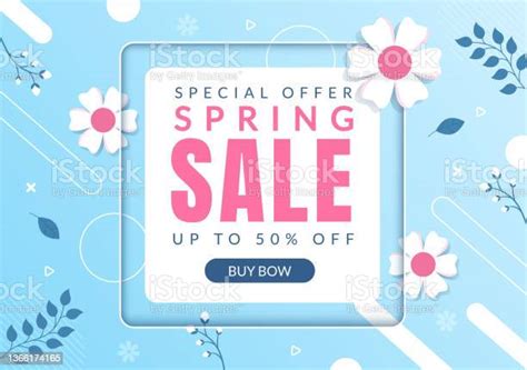 봄 세일 꽃 꽃 배경 자연 템플릿 벡터 일러스트 와 시즌 식물 인사말 카드에 적합 초대 또는 포스터 가격에 대한 스톡 벡터 아트 및 기타 이미지 Istock