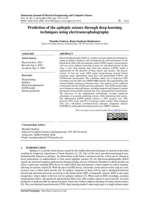 Pdf Prediction Of The Epileptic Seizure Through Deep Learning Techniques Using