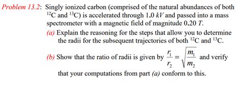 Solved Problem 132 Singly Ionized Carbon Comprised Of The
