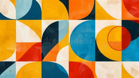 Vibrant Abstract Background With Geometric Shapes And Bold Colors Ideal For Modern Design And